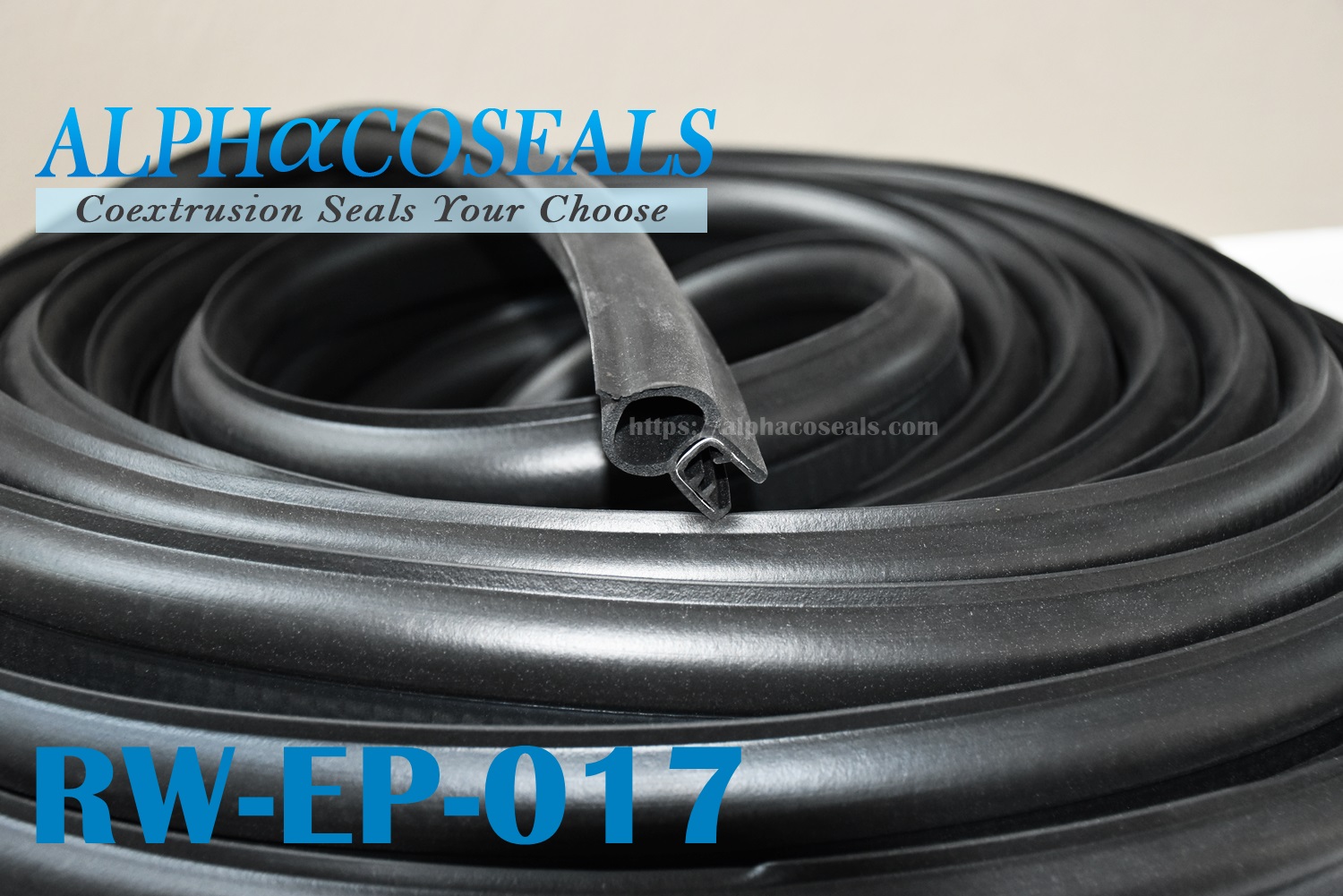 ซีลยางกระดูกงู RW-EP-017 | Co-Extruded Rubber & Plastic Profiles