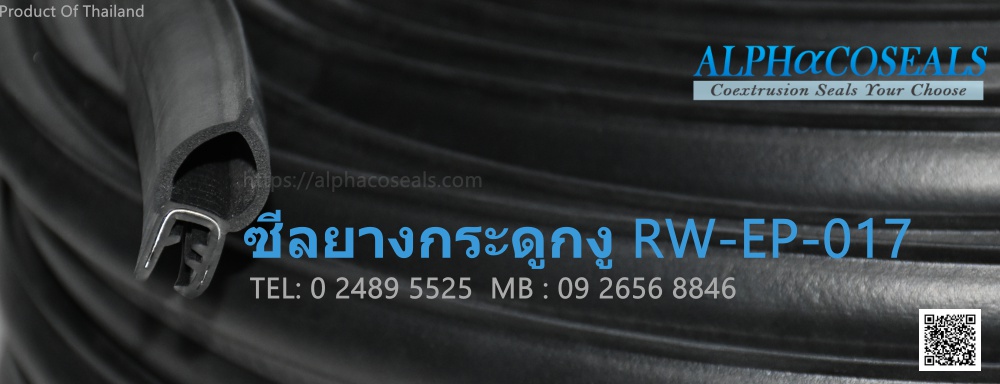 ซีลยางกระดูกงู RW-EP-017 | Co-Extruded Rubber & Plastic Profiles